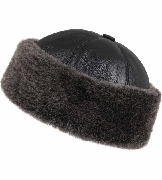 Sheepskins Beanie | unisex bucket-style hat made from shearling leather ...