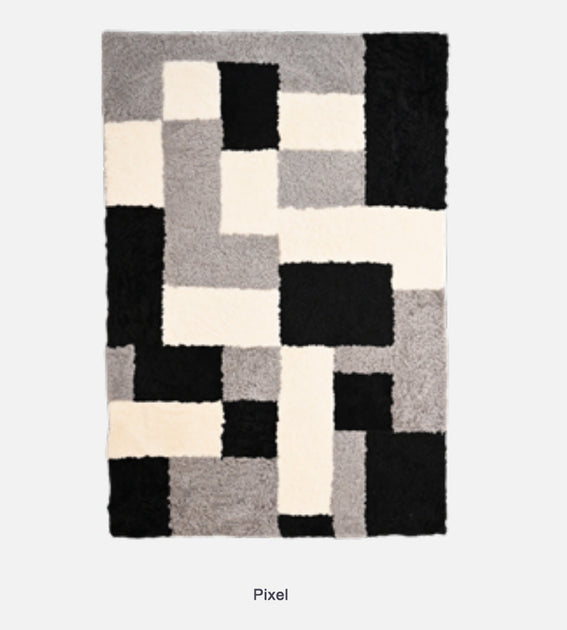 PIXEL | Curly Wool Custom Shearling Rugs | SheepskinShop.com