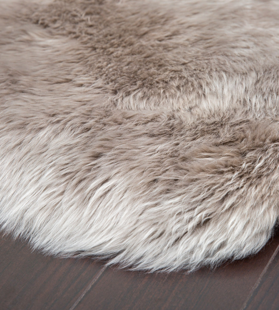 Stone Sexto Sheepskin Rug | 6 joined pelts | SheepskinShop.com